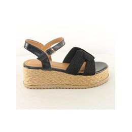 Sixth Sens Keilsandaletten in Schwarz - 69% | Gr&ouml;&szlig;e 38 | Damen-sandalen