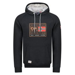 Geographical Norway Hoodie "Gofoten" in Schwarz - 65% | Gr&ouml;&szlig;e XL | Herren-sweatshirts-jacken