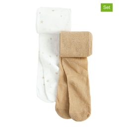 COOL CLUB 2er-Set: Strumpfhosen in Beige/ Wei&szlig; - 38% | Gr&ouml;&szlig;e 104/110 | Kinder-socken-strumpfhosen