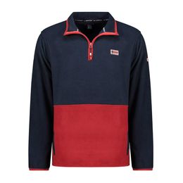 Geographical Norway Fleecepullover "Touki" in Dunkelblau/ Rot - 61% | Gr&ouml;&szlig;e L | Herren-fleece
