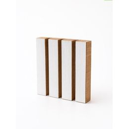 Samimi 2er-Set: Blockdruck-Stempeln in Natur/ Wei&szlig; - (L)6 x (B)6 cm - 24% | Kreativbedarf-diy