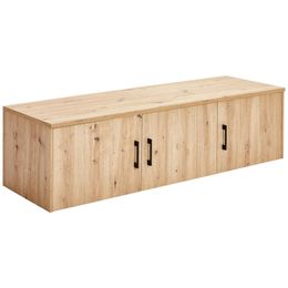 Xora Aufsatzschrank, Eiche Artisan, Metall, 157x43x54 cm, Waschk&uuml;che, Mehrzweckschr&auml;nke