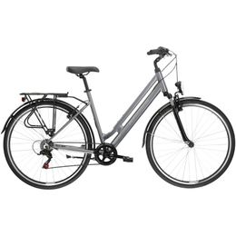 Cityrad &raquo;KROSS Citybike Sentio 1.0 grau 6 G&auml;nge&laquo; 6 Gang Shimano TOURNEY TZ500 Schaltwerk Kettenschaltung grau Cityrad