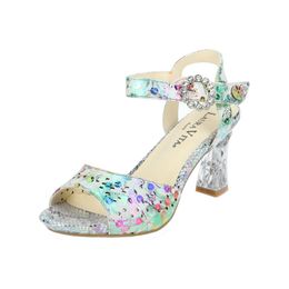 Laura Vita Damen Laura Vita High-Heel-Sandalette &raquo;Laura Vita Sandalen Leder&laquo; wei&szlig; 39