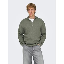 Only & Sons Only & Sons Herren ONLY & SONS Troyer &raquo;ONSTING LIFE REG HALF ZIP KNIT NOOS&laquo; Baumwolle, regular fit S