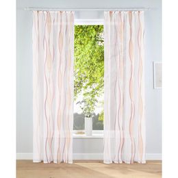 OTTO home Gardine &raquo;Dimona&laquo; Kr&auml;uselband 2 Stk. tlg. 2er-Set, Bestseller, Polyester, Wellen orange Voile, Polyester