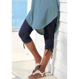 Beach Time Beachtime Damen Caprileggings mit Raffung, 7/8-L&auml;nge, Basic, Stretch 48/50, N-Gr