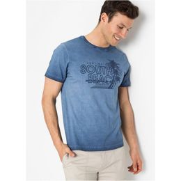 bonprix Herren bonprix T-Shirt Regular Fit, Kurzarm, mit sommerlichem Druck blau 56/58 (XL)