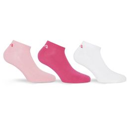 Fila Damen Socken &raquo;UNISEX INVISIBLE PLAIN SOCKS&laquo; 3 Paar tlg. mit eingestricktem Logo an der Ferse rosa 35-38