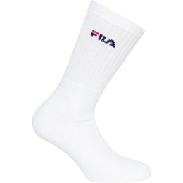 Fila Damen Sportsocken &raquo;UNISEX CREW TENNIS FULL TERRY SOCKS&laquo; 6 Stk. tlg. mit eingestrickem Logo wei&szlig; 39-42