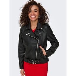 Only Damen Only Lederimitatjacke &raquo;ONLMILLE FAUX LEATHER BIKER JACKET OTW&laquo; XS