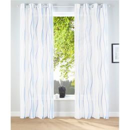 OTTO home Gardine &raquo;Dimona&laquo; &Ouml;sen 2 Stk. tlg. 2-er Set, transparent, Voile, Polyester, Wellen wei&szlig; Voile, Polyester