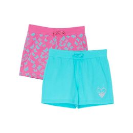bonprix Kinder bonprix Shorts &raquo;Shorts aus reiner Baumwolle (2er-Pack)&laquo; aus Baumwolle, Regular Fit, mit elastischem Bund blau 164/170, N-Gr