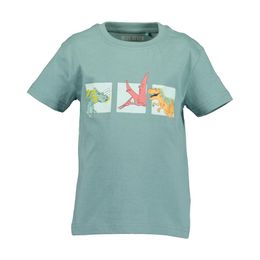 Blue Seven Jungen T-Shirt Basic-Passform, bedruckte Optik, Allover-Druck, aus reiner Baumwolle 134
