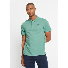 bonprix Herren bonprix Poloshirt &raquo;Poloshirt (2er Pack) aus reiner Baumwolle&laquo; Packung, 2 Stk. Regular Fit, Kurzarm, aus Baumwolle, mit Polokragen gr&uuml;n 
