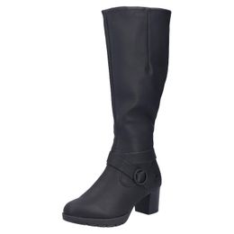 Rieker Damen Stiefel Langschaftstiefel, Blockabsatz,mit Rei&szlig;verschluss hinten-schmale Form 41, Varioschaft
