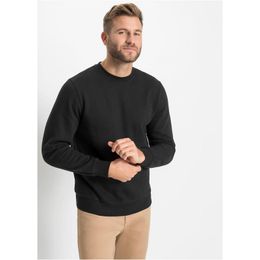 bonprix Herren bonprix Sweatshirt &raquo;Sweatshirt&laquo;, Regular Fit, mit Rundhalsausschnitt, weich angeraute Innenseite schwarz 60/62 (XXL)