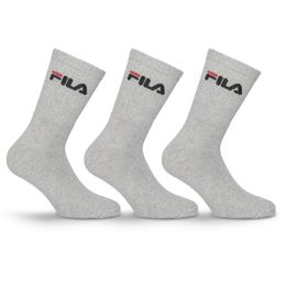 Fila Damen Tennissocken &raquo;UNISEX CREW TENNIS FULL TERRY SOCKS&laquo; 3 Stk. tlg. mit verst&auml;rkten Belastungszonen grau 35-38