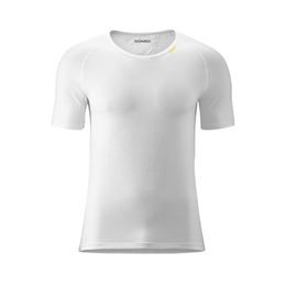 Gonso Herren Funktionsshirt &raquo;Base Shirt M&laquo; Herren Fahrrad-Unterhemd, elastisch und atmungsaktiv Rundhals Radshirt wei&szlig; L
