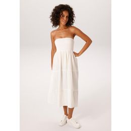 Aniston Casual Damen Aniston CASUAL Sommerkleid - auch als Maxirock tragbar - NEUE KOLLEKTION wei&szlig; 40, N-Gr