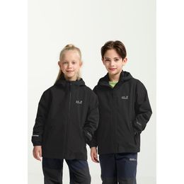 Jack Wolfskin Kinder 3-in-1-Funktionsjacke &raquo;HYBRID 3IN1 JACKET K&laquo; mit Kapuze schwarz 92