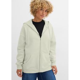 bonprix Damen bonprix Kapuzensweatjacke &raquo;Kapuzen-Sweatjacke&laquo; mit Kapuze, mit Rei&szlig;verschluss, Oversize-Passform grau 40/42 (M)