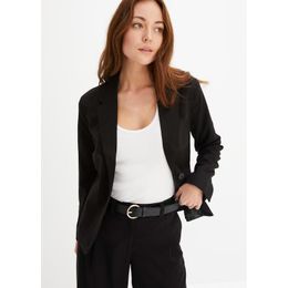 bonprix Damen bonprix Jackenblazer &raquo;Blazer&laquo; festlicher Stil, schmale Passform, mit Paspeltaschen schwarz 36