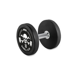 Rubber Dumbbell - Barbell Club Logo - 10.0 kg