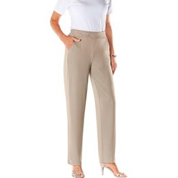CR&Eacute;ATION L Damen Schlupfhose mit Zierschnalle sesam Gr&ouml;&szlig;e 48