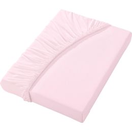 w&auml;schepur unisex Spannbetttuch zartros&eacute; Gr&ouml;&szlig;e 1 St. 140x200 - 160x200 cm