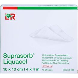 Avitamed Suprasorb Liquacel hydroakt.Faserverb.10x10 cm 10 St