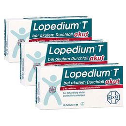 HEXAL&reg; Lopedium T akut bei akutem Durchfall Tabletten (3x 10St) 3 St