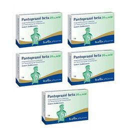 betapharm Pantoprazol beta 20 mg acid magensaftres.Tabletten (5x14St) 5 St