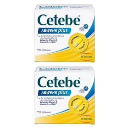 STADA Cetebe Abwehr plus Vitamin C+Vitamin D3+Zink Kaps. (2x120g) 240 St