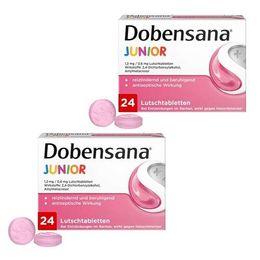 Reckitt Benckiser Deutschland GmbH Dobensana Junior 1,2mg/0,6mg Lutschtabletten Set (2x 24St) 2 St