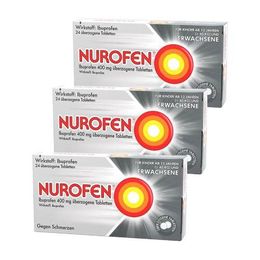 Reckitt Benckiser Deutschland GmbH Nurofen Ibuprofen 400 mg &uuml;berzogene Tabletten (3x24 St) 3 St