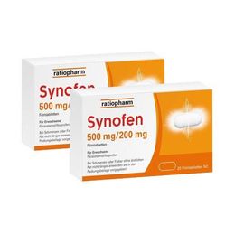 ratiopharm Synofen 500 mg/200 mg Filmtabletten Doppelpackung (2x 20St) 2 St