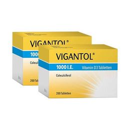 Wick VIGANTOL 1.000 I.E. Vitamin D3 Tabletten Doppelpackung (2x 200St) 400St