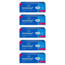STADA Aciclostad Creme gegen Lippenherpes (5x 2g) 5 St