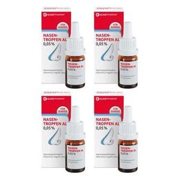 ALIUD 4x Nasentropfen Al 0,05 % bei Schnupfen 10 ml