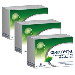 3x Ginkgovital Heumann 240 mg Filmtabletten 120 St