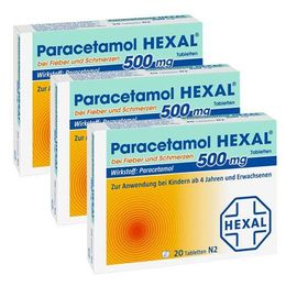 HEXAL&reg; Paracetamol 500 mg Hexal b.Fieber u.Schmerzen Tab. 3x20 St