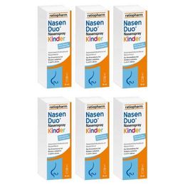 ratiopharm NasenDuo Nasenspray Kinder (6x10 ml) 60 ml