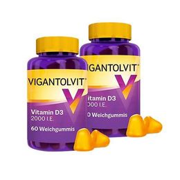 Wick VIGANTOLVIT 2000 I.E. Vitamin D Weichgummis Doppelpackung (2x 60St) 120 St
