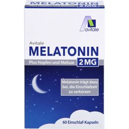 Avitale Melatonin 2 mg plus Hopfen und Melisse Kapseln 60 St