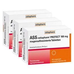 ASS-ratiopharm Protect 100 mg magensaftr.Tabletten (3x100 St) 3 St
