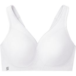 Glamorise Damen Sport-BH ohne B&uuml;gel mit nahtlosen Cups wei&szlig; Gr&ouml;&szlig;e 110F