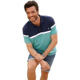 Catamaran Herren Kurzarmshirt aus Baumwolle. Colour Blocking marine-salbei, Gr&ouml;&szlig;e 64/66