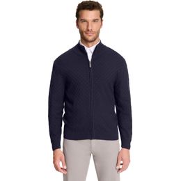 Marco Donati Herren Strickjacke mit verdecktem Rei&szlig;verschluss marine Gr&ouml;&szlig;e 60/62