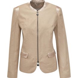 CREATION L PREMIUM Damen Leinenblazer mit Viskose-Futter beige Gr&ouml;&szlig;e 42